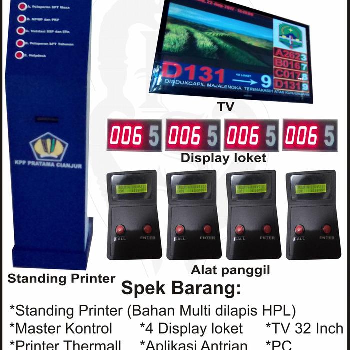 Jual mesin antrian tombol + display loket - Kota Bandung - MESIN ...