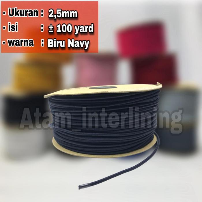 Jual BRL 2,5mm | Tali Karet String Sengkelit | Tali Karet Kancing ...