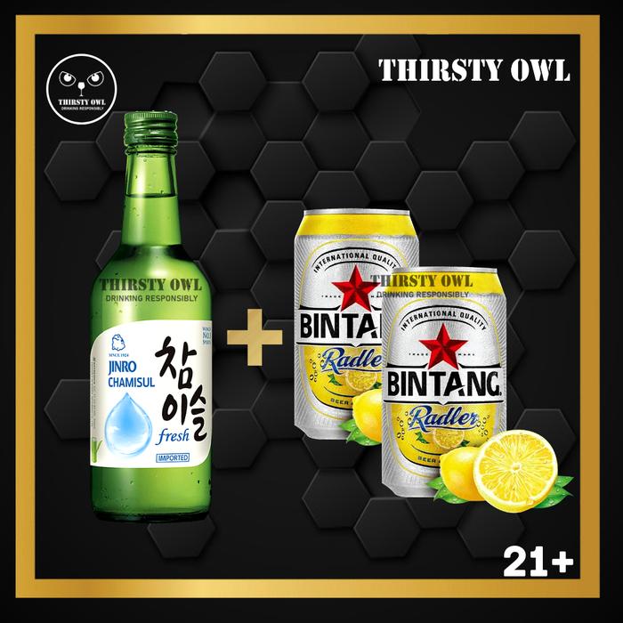 Jual Chamisul Jinro Soju Korea Original + 2 Kaleng Beer Bintang = Soju ...