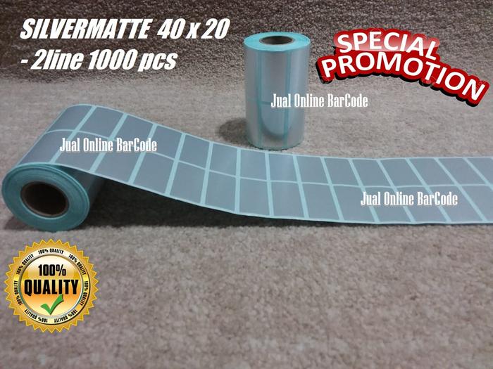 Jual STIKER LABEL SILVERMATE 40x20 | 40 x 20 MM 4cm x 2 cm | 1000pcs ...