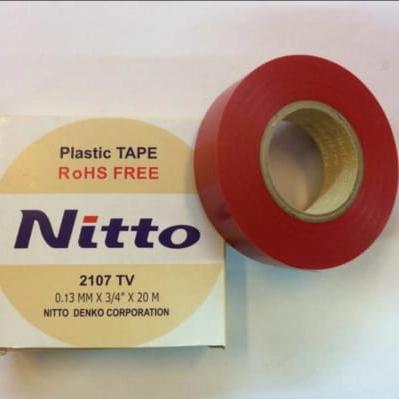 Jual isolasi listrik nitto /isolasi nitto warna/isolasi nitto - Merah ...