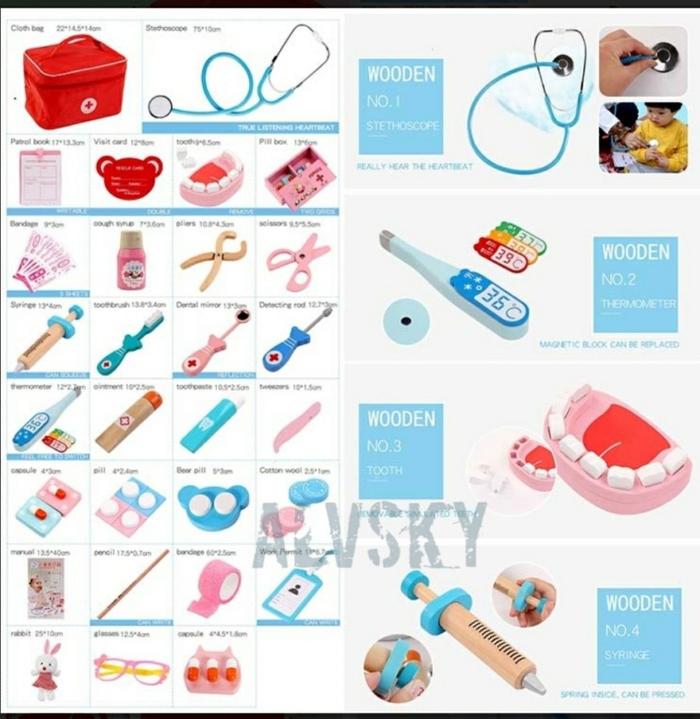 Jual Mainan Edukasi Dokter Dokteran / Dental Wooden Set Toy ...