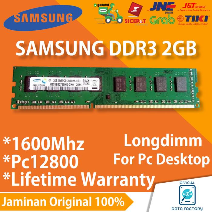 Jual RAM PC SAMSUNG DDR3 2GB PC12800 / 1600Mhz LONGDIMM MEMORY 2 GB DDR 3 - Kota Surabaya - Data ...