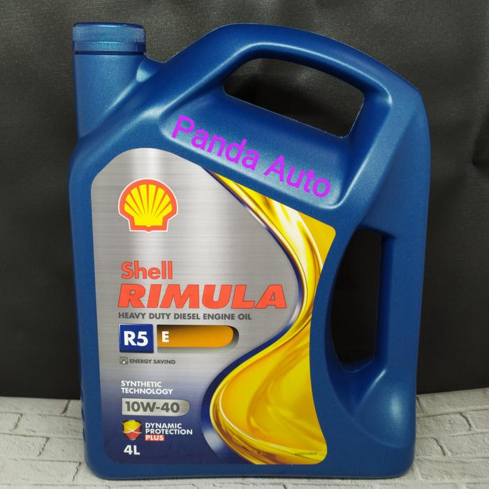 Jual OLI MESIN MOBIL DIESEL SHELL RIMULA R5 E, 10W 40, GLN 4 LTR, 100% ...
