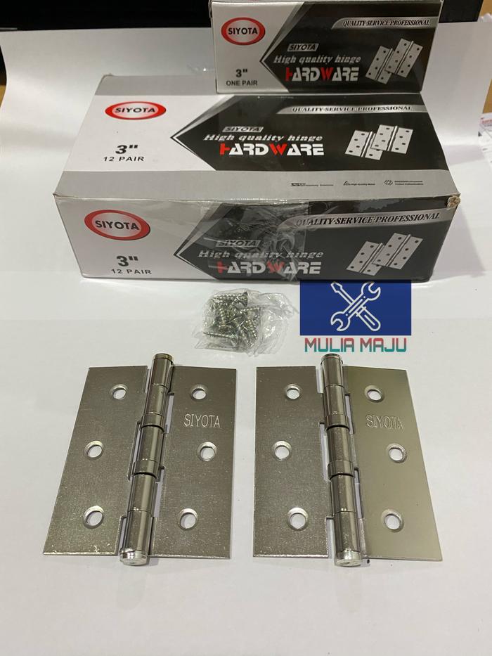 Jual ENGSEL PLAT 3" INCH /ENGSEL PINTU JENDELA /ENGSEL PLAT SIYOTA 3 in ...