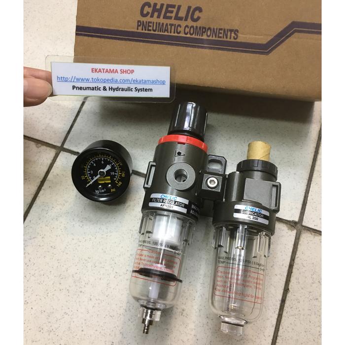 Jual Air Filter Regulator + Lubricator CHELIC AFC200-02 - Jakarta Barat ...