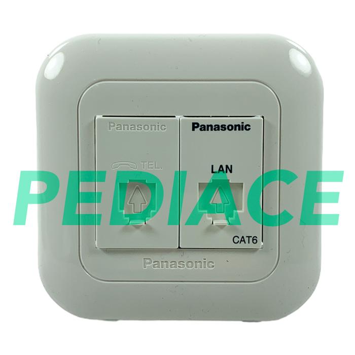 Jual Socket Telepon RJ11 Panasonic WEJ2164 - Socket LAN RJ45 CAT6 ...