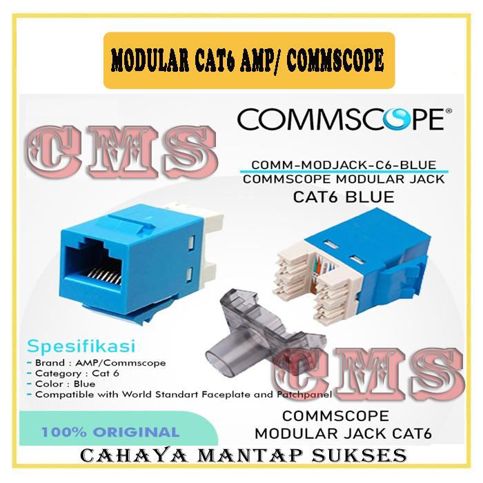 Jual Modular jack cat 6 rj45 cat6 AMP COMMSCOPE blue UTP FTP - Kota Batam - cahayamantapsukses ...