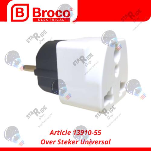 Jual Over Steker Universal Adaptor Plug Colokan Broco 1391055 Putih ...