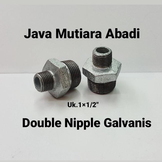 Jual Double Nepple/Hex Nipple/Reducer Nipple 1×1/2" Galvanis - Jakarta ...
