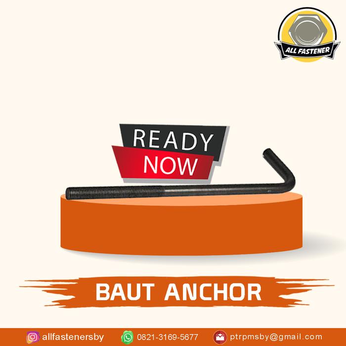 Jual BAUT ANCHOR BOLT/ANKUR/ANGKER M16 (5/8") x 40 CM X 8 CM ST41 GEMUK ...