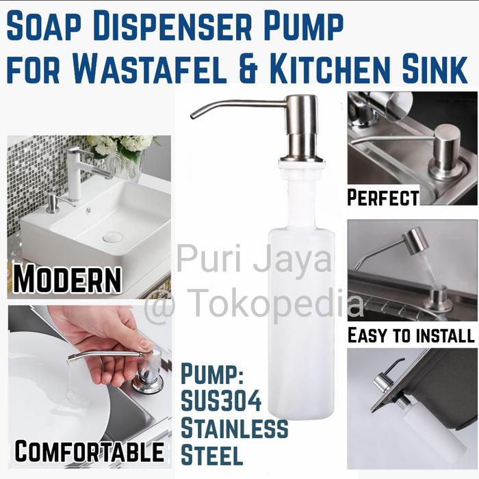 Jual Stainless Steel Tempat Sabun Cair Tanam Hand Soap Dispenser ...