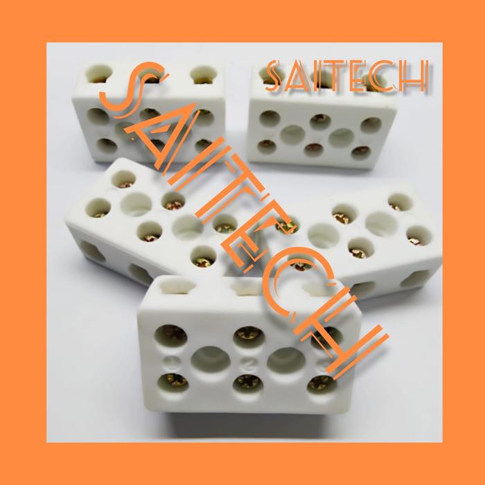 Jual Terminal Keramik 10A 3 pole Terminal Tahan Panas 3P Terminal Block ...