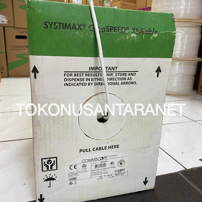 Jual COMMSCOPE SYSTIMAX UTP CAT 6 4PAIR 23AWG WHITE 305METER - Jakarta ...