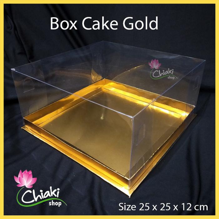 Jual Box Cake Mika Alas BLACK 25x25x12 NO INNER Kotak Donat Dus Kue ...