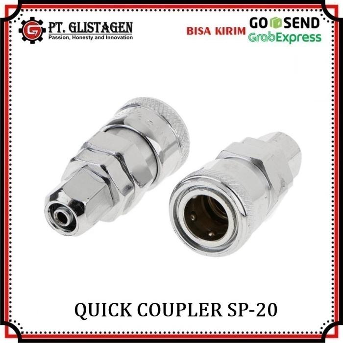 Jual Quick Coupler SP 20 Sambungan Selang Kompresor Recoil Cuk Kopler ...
