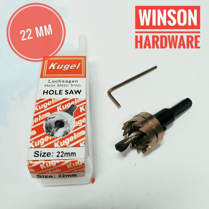 Jual Holesaw Besi HSS 22mm Kugel | Hole saw Mata Bor Besi 22 mm ...