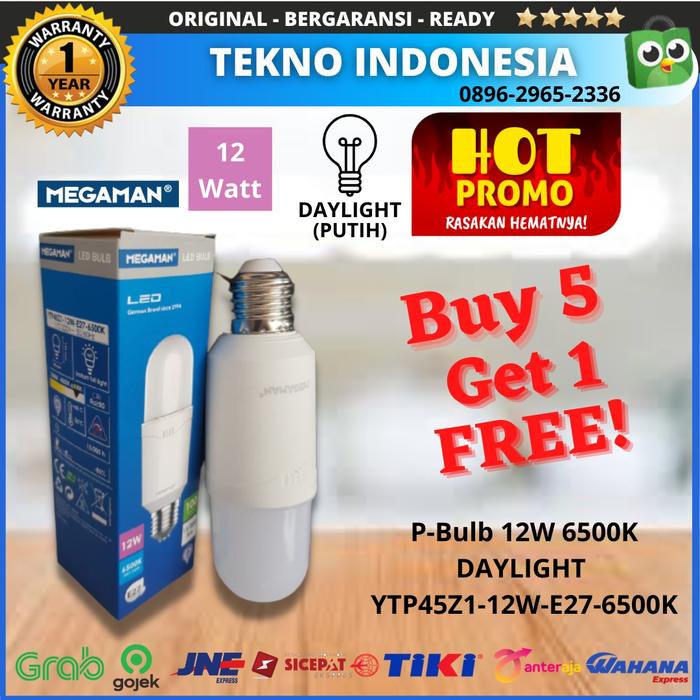 Jual MEGAMAN LED P BULB 12 Watt 6500K Daylight Stick Bulb 12W Bohlam ...