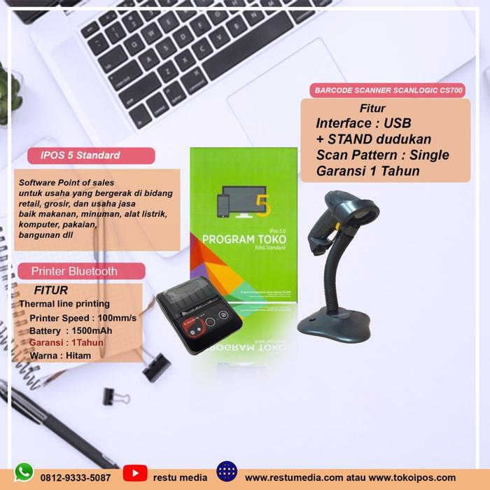 Jual IPOS 5 Standard Printer Bluetooth dan Scanner Barcode - Kota Depok ...