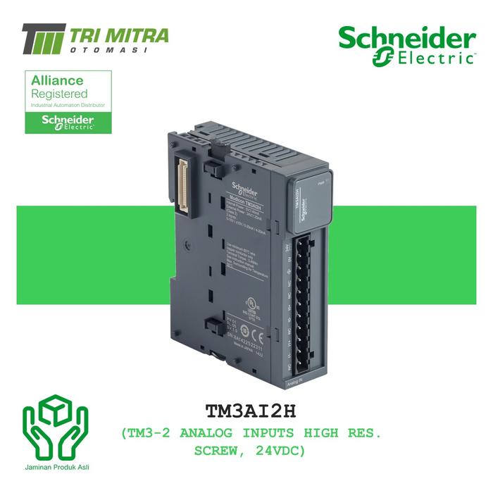 Promo Schneider Module Modicon TM3 2 Analog Input High Res Screw - TM3AI2H Cicil 0% 3x - Kab ...