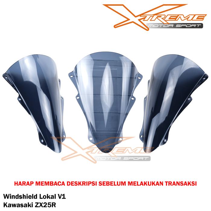 Jual Windshield Visor Lokal Kawasaki ZX25 R 4 Cylinder Smoke ...