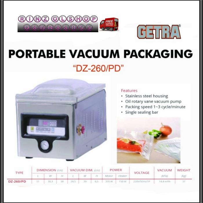 Promo PORTABLE VACUUM GETRA DZ-260/PD PACKAGING VACUUM SEALER DZ 260 ...