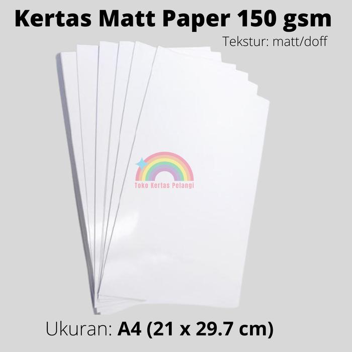 Jual Kertas Matt Paper / Doff 150 gsm A4 - Jakarta Timur - pelangi ...