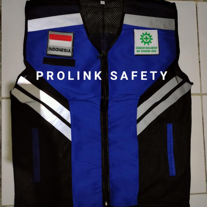 Jual ROMPI SAFETY BIRU BAHAN TASLAN SAMPING JARING BERLOGO K3 BENDERA ...
