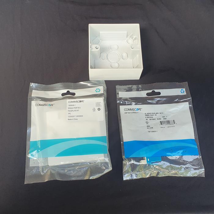 Jual faceplate data 1hole +modular cat6 commscope +outbowdus - Jakarta ...
