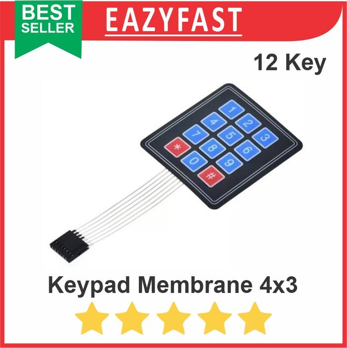 Jual Keypad Numpad Membran 4x3 3x4 12 Matrix Arduino Sensor Button ...