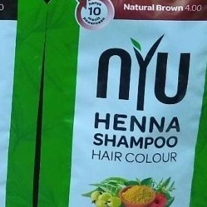 Jual Nyu Henna Shampoo Hair Colour 20ml ( sachet ) - Natural Brown ...