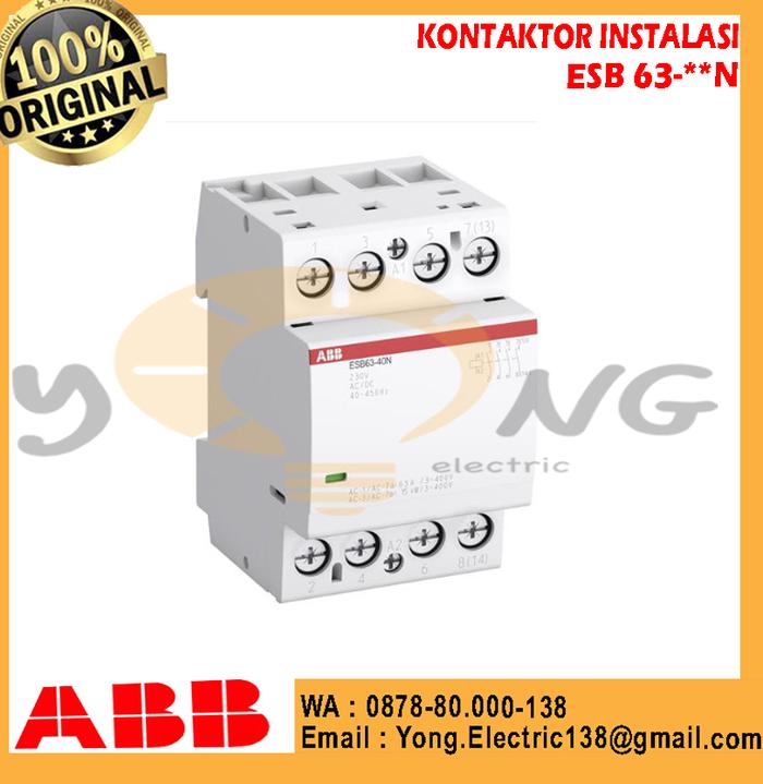 Jual Kontaktor instalasi ABB/ ESB 63-22N/ ESB6322N/63A 2NO+2NC /230VAC ...