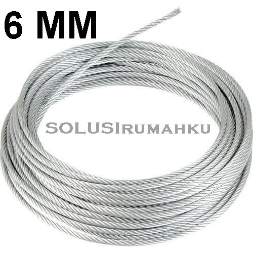 Jual Per Meter Tali Kawat Seling 6 mm Galvanis / Wire Rope Sling Cable - Kota Bandung ...