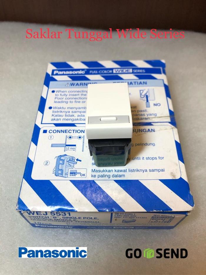 Jual Panasonic Saklar Tunggal Engkel 1 Gang Wide Series WEJ5531 WEJ ...