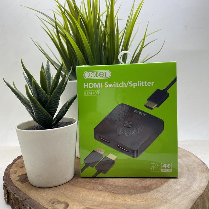 Jual ROBOT HDMI Splitter Switch HM103 2 Port & 2 Arah 4k GARANSI 1 ...