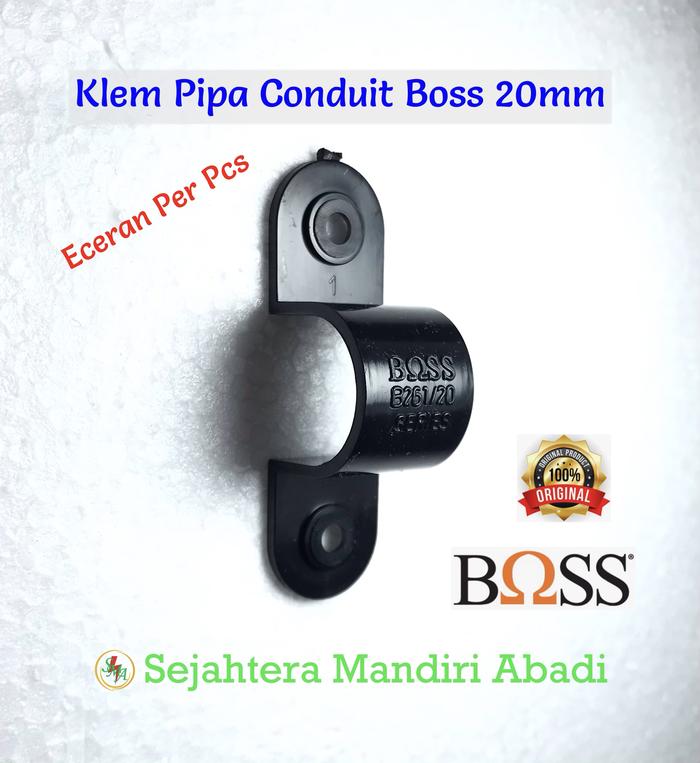 Jual Klem Boss 20mm Pipa Listrik Hitam Clamp Conduit Eceran Per Pcs ...
