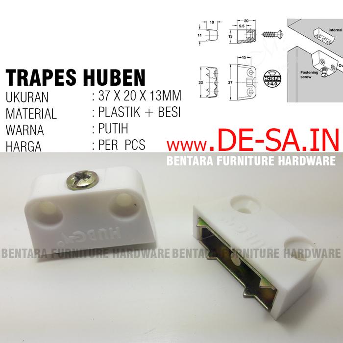 Jual Huben Trapes Warna Putih (Untuk Ambalan / Knock-down Furniture ...