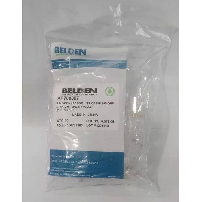 Jual Belden RJ45 Connector Cat.5e isi 50 pcs ORIGINAL [AP700007] - Kab ...