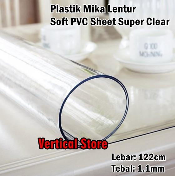 Jual Plastik PVC Mika Lentur Super Clear Bening Lebar 122 cm Tebal 1.10mm - Jakarta Pusat ...