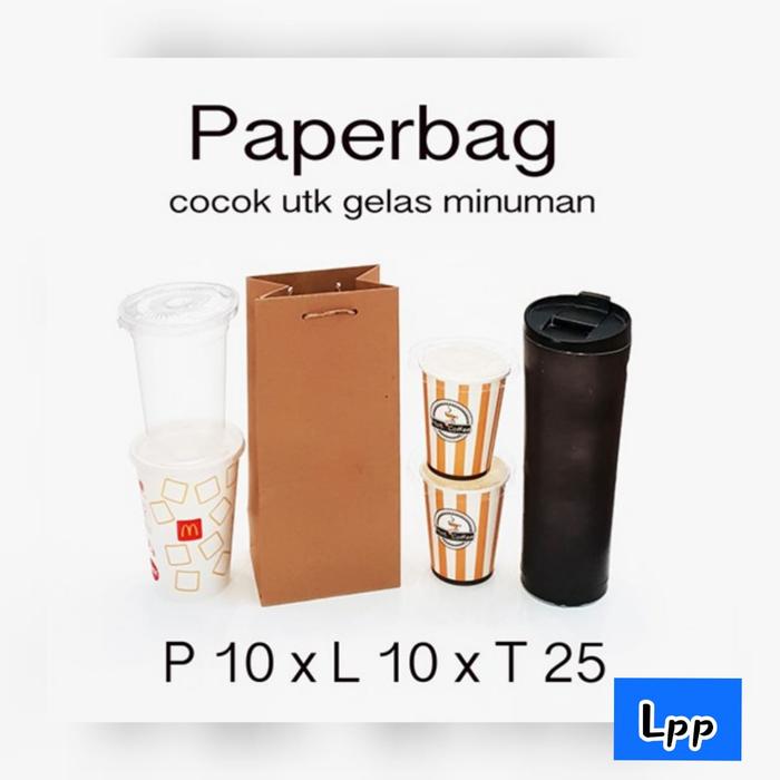 Jual Paper Bag Polos uk 10x10x25 ~ Cocok buat Botol Minuman - Jakarta ...