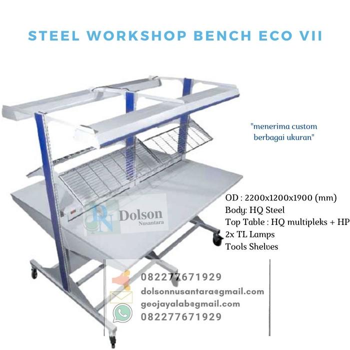 Jual Meja Kerja Workstation Kokoh Workshop Bench Table Industri Steel ...