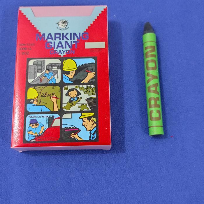Promo Crayon marking kayu,besi logam (per lusin) Warna: Kuning Hitam ...