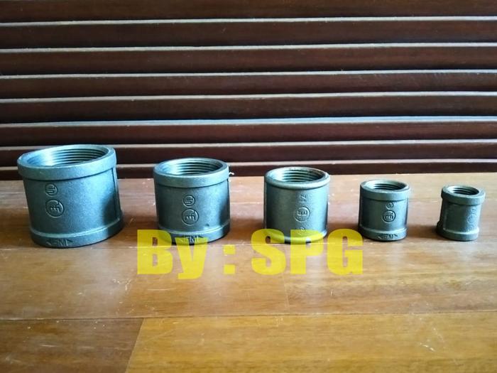 Jual Sok Besi Drat Black Steel 2" Socket Fitting Sock Sambungan Pipa ...