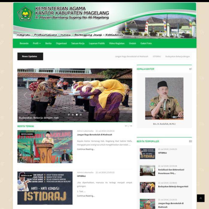 Jual Source Code Website Dinas Instansi Pemerintah 2 Framework ...