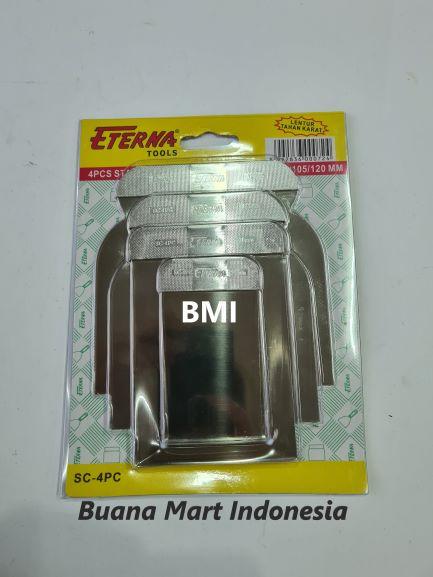 Jual Kape Set Eterna 4 Pcs | Scraper Set Stainless Steel ORI | Kape ...