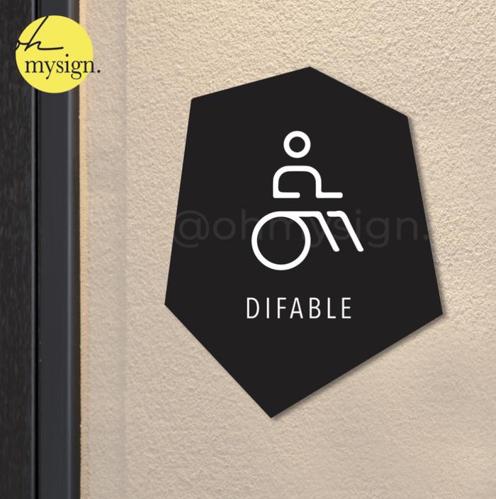 Jual Acrylic Signage Difabel Modern | Sign Akrilik Toilet Disabilitas ...