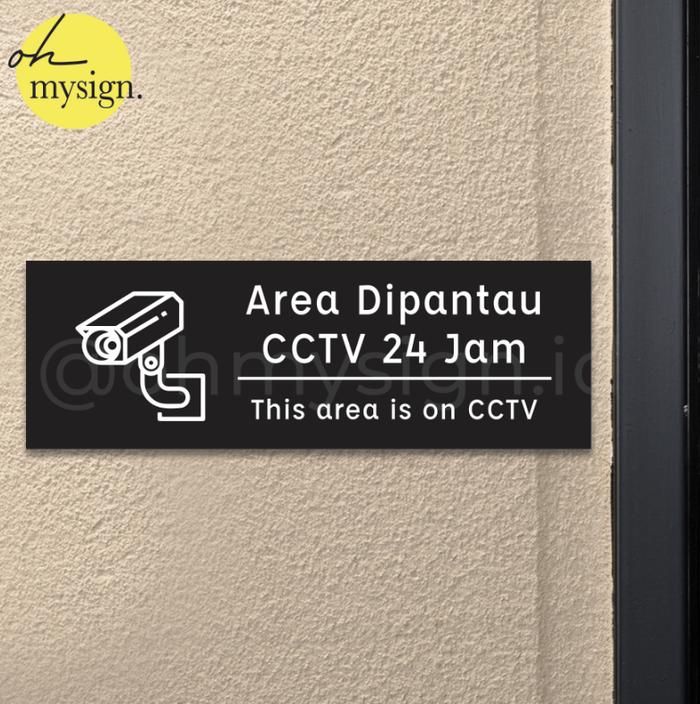 Jual SIGN BOARD AREA DIPANTAU CCTV 24 JAM | SIGN PRINTED LABEL SIGNAGE ...