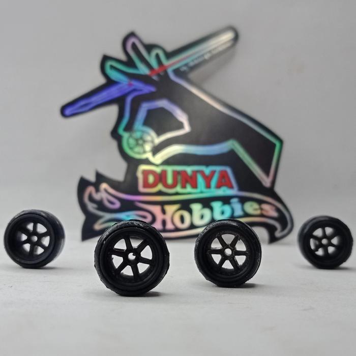 Jual ZAP wheels - ban karet hotwheels10-10 model 6 spoke hitam - Kab ...