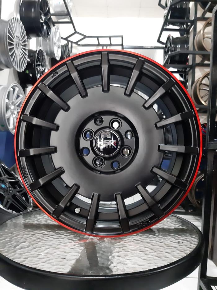 Jual Velg Mobil HSR R15 RALLY 7 Rata Black Red - March Baleno Ignis DLL ...