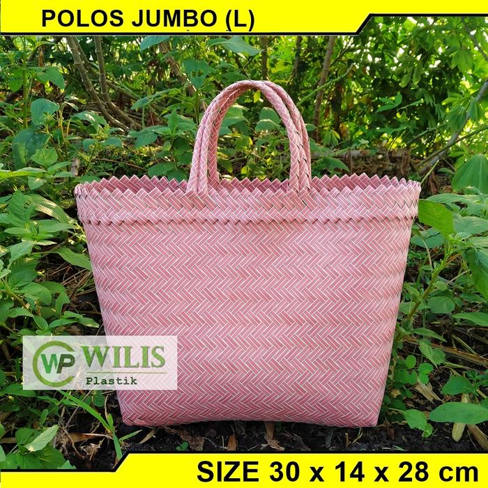 Promo Tas Anyaman Plastik POLOS JUMBO / Tas Souvenir Parcel / Tas ...